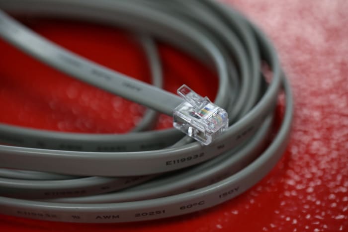 RS PRO | RS PRO Male RJ12 to Male RJ12 Telephone Extension Cable, Grey ...