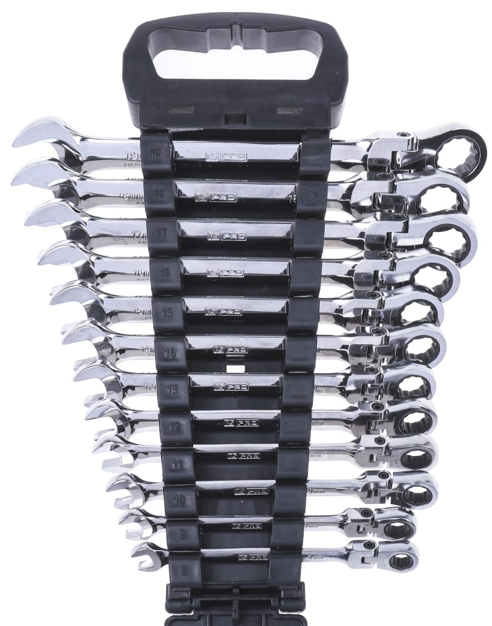 RS PRO | RS PRO 12-Piece Spanner Set, 8 → 19 mm, Chrome Vanadium Steel ...