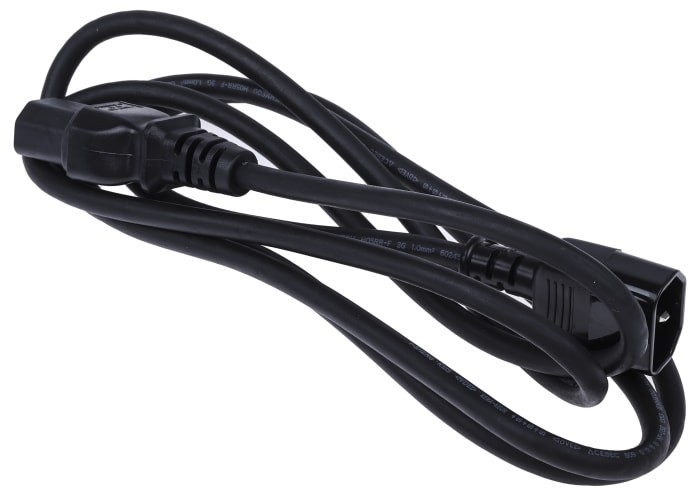 RS PRO | RS PRO Straight IEC C15 Socket to Straight IEC C14 Plug Power ...