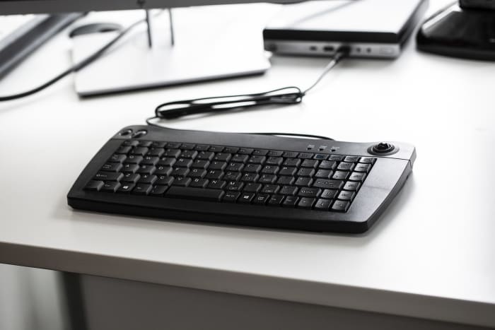 RS PRO | RS PRO Wired USB Trackball Mini Keyboard, QWERTY (UK), Black ...
