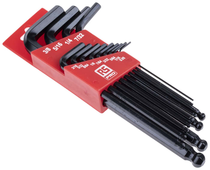 RS PRO | RS PRO 13 piece L Shape Imperial Hex Key Set, 0.05 → 3/8in ...
