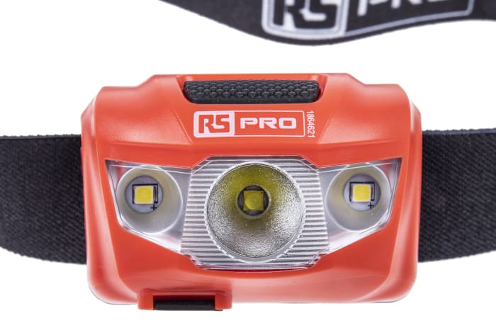 RS PRO | RS PRO LED Head Torch 250 lm, 66 m Range | 186-4621 | RS