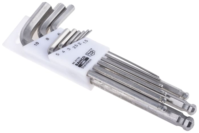 BE-9770I Bahco | Bahco 9 piece L Shape Metric Hex Key Set, 1.5 → 10mm ...