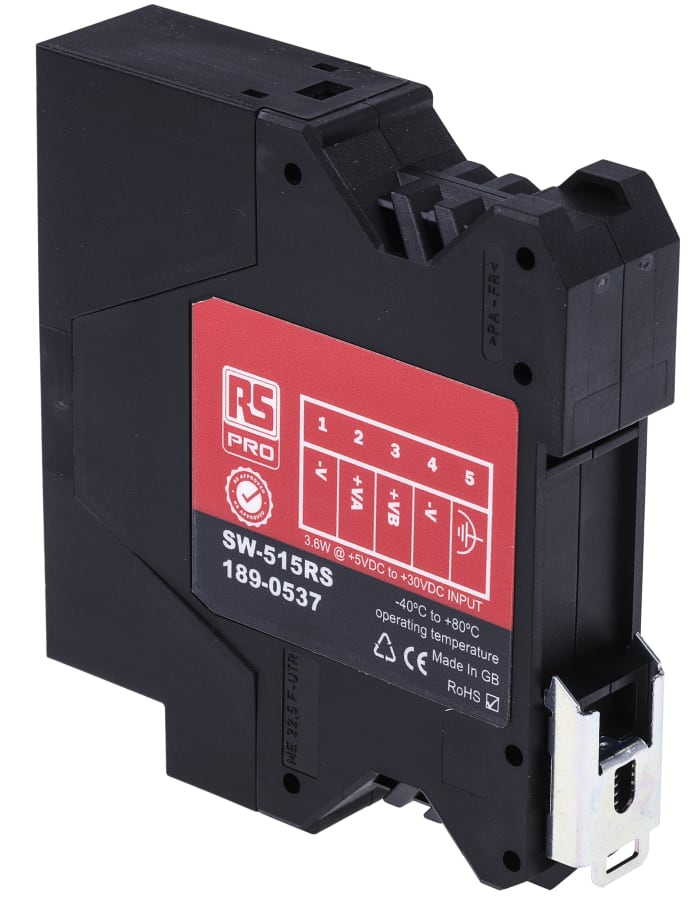 RS PRO | RS PRO DIN Rail Mount Industrial Ethernet Switch, 5 RJ45 Ports ...