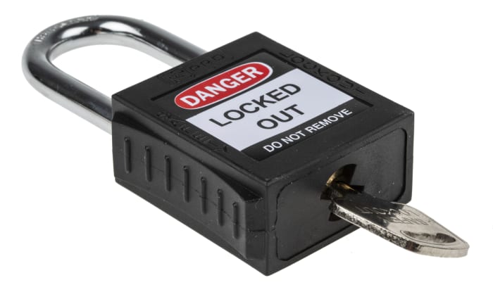 RS PRO | RS PRO Black 1-Lock Nylon, Steel Safety Lockout, 6.35mm ...