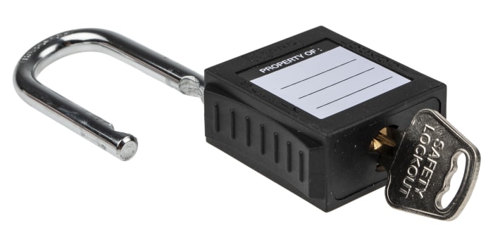 RS PRO | RS PRO Black 1-Lock Nylon, Steel Safety Lockout, 6.35mm ...