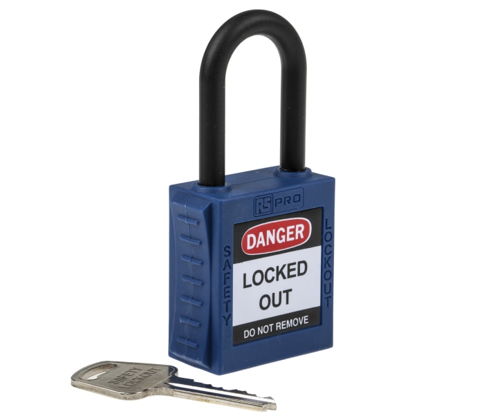 RS PRO | RS PRO Blue 1-Lock Nylon Safety Lockout, 6.35mm Shackle | 196 ...