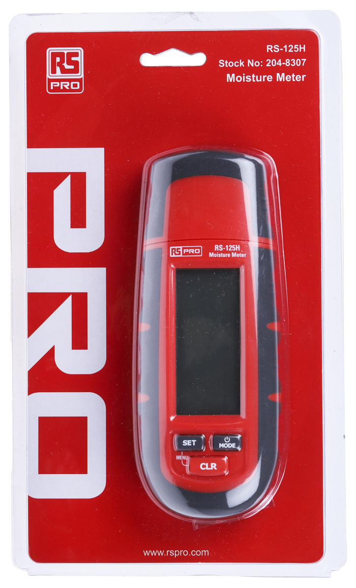 RS PRO | RS PRO Moisture Meter, 75% Max, ±2 % Accuracy, LCD Display ...