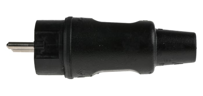 1795.1600.9 Kopp | Kopp German Mains Plug, 16A Black, Cable Mount ...
