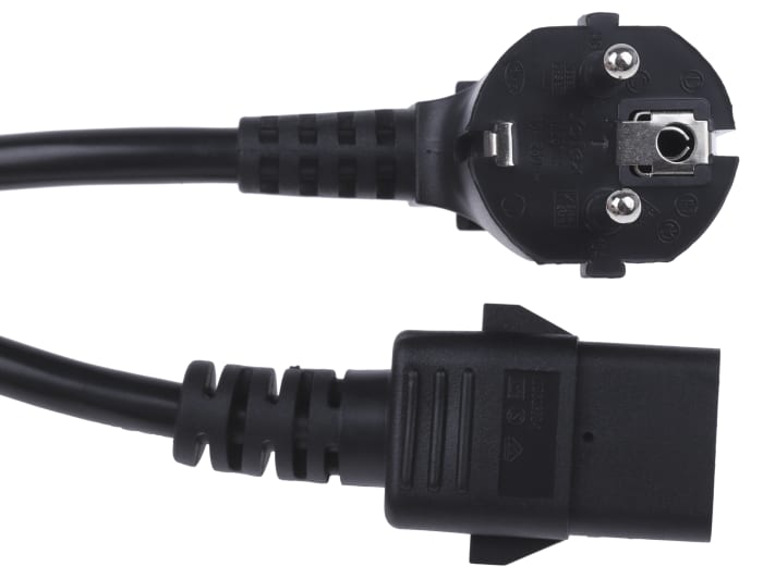 RS PRO | RS PRO IEC C19 Socket to CEE 7/7 Plug Power Cord, 2m | 311 ...
