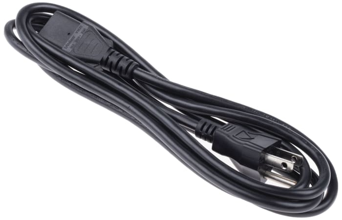 RS PRO | RS PRO IEC C13 Socket to Type B US Plug Plug Power Cord, 2.5m ...