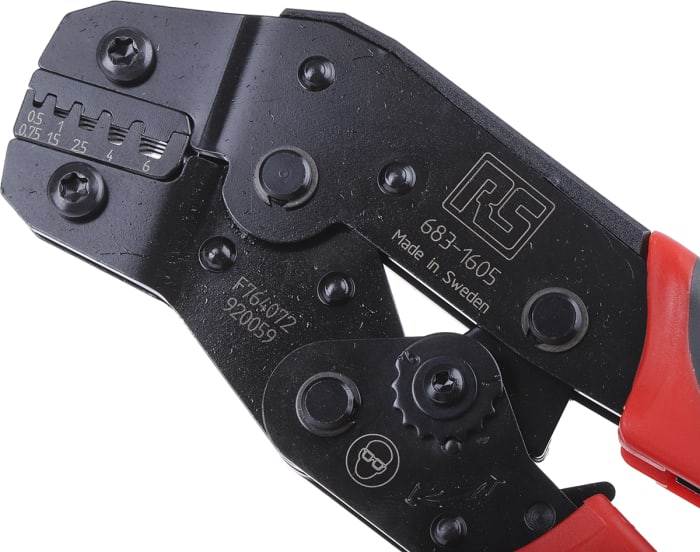 RS PRO | RS PRO Hand Ratcheting Crimp Tool for Wire End Sleeves, 0.5 → ...