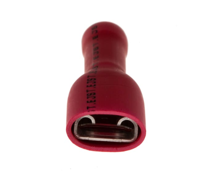 FLVDDF1.25-250A S LF JST | JST FLVDDF Red Insulated Female Spade Connector, Receptacle, 6.35 x 0 ...