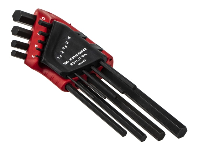 83H.JP9A Facom | Facom 9 piece L Shape Metric Hex Key Set, 1.5 - 2 - 2. ...