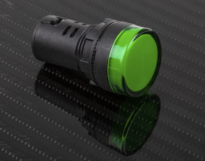 RS PRO | RS PRO, Panel Mount Green LED Pilot Light, 22mm Cutout, IP65 ...