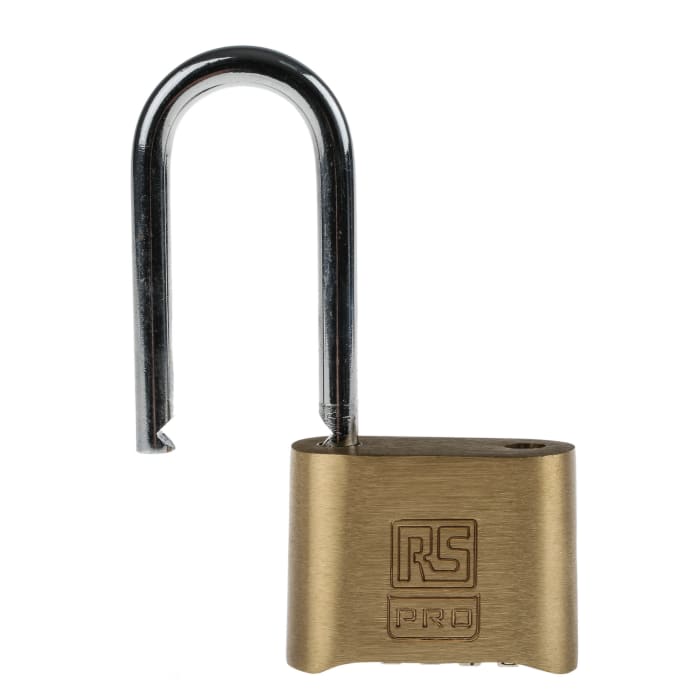 RS PRO | RS PRO Combination Brass, Steel Padlock, 7mm Shackle, 53mm ...
