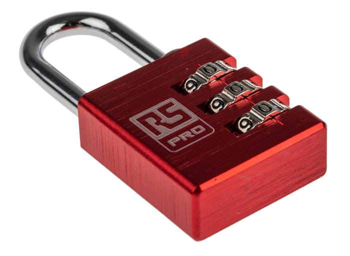 RS PRO | RS PRO Combination Aluminium Combination Padlock, 5mm Shackle ...
