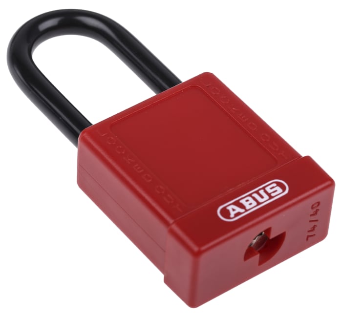 74/40 RED KD ABUS | Candado de Aluminio, acero ABUS , Ø de grillete 6.5mm, color Rojo, para ...