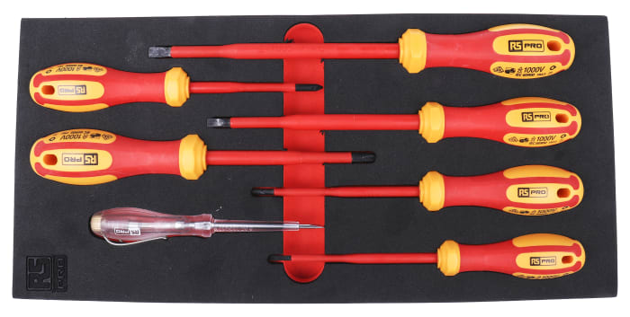 RS PRO | RS PRO Phillips; Slotted Insulated Screwdriver Set, 7-Piece ...