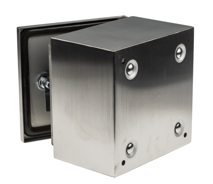 RS PRO | RS PRO 304 Stainless Steel Wall Box, IP66, 200 mm x 200 mm x ...