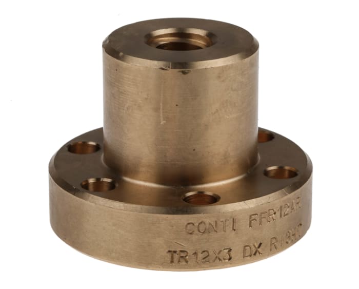 RS PRO | RS PRO Flanged Round Nut For Lead Screw, For Shaft Dia. 12mm ...