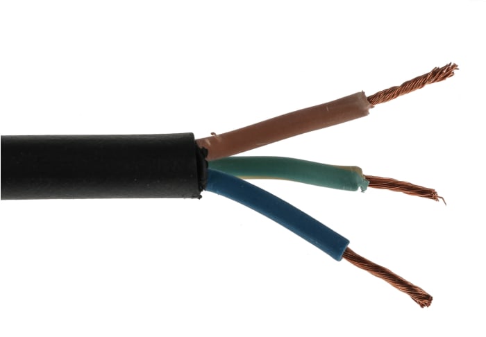 RS PRO | Cable de alimentación RS PRO H05-RRF, H05RR-F, 3, Ø ext. 8.9 ...