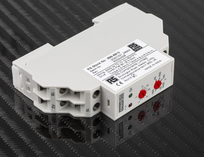 RS PRO | RS PRO DIN Rail Mount Timer Relay, 24V ac, 1-Contact, 0.3 s → ...
