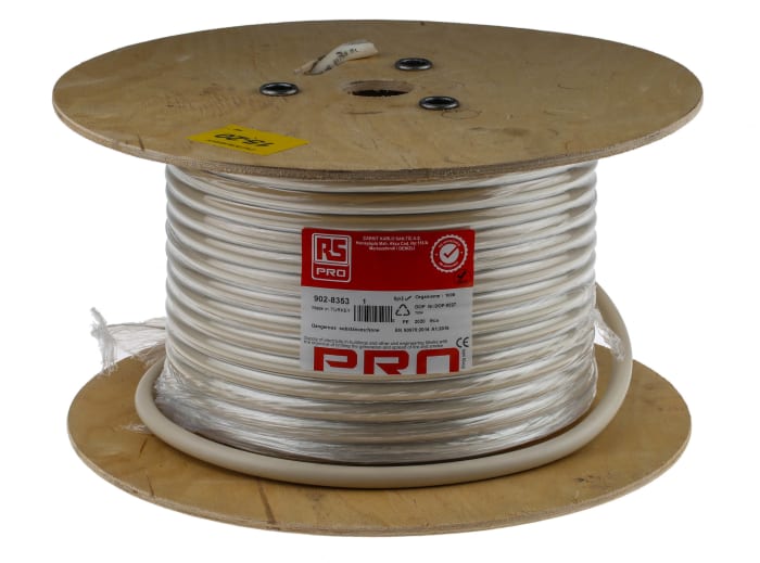 RS PRO | RS PRO NYM-J 2.5 mm² 5 Core Power Cable, Grey PVC, 50m | 902 ...