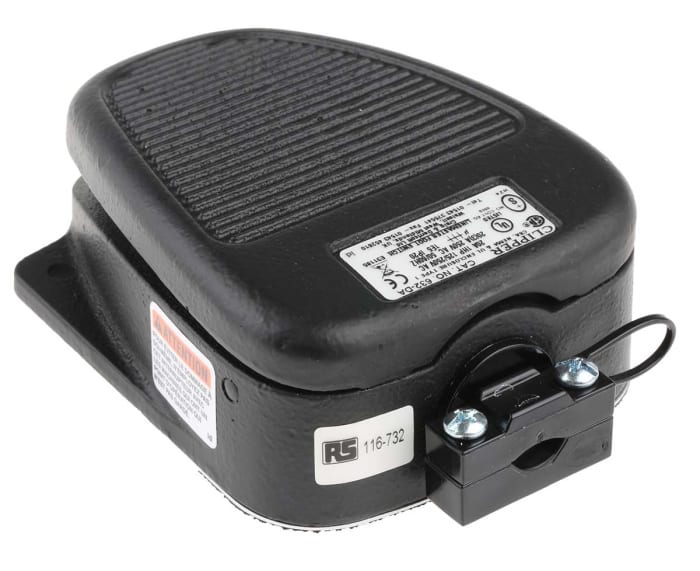 RS PRO | RS PRO Medium Duty Latching Clipper Foot Switch - Cast Iron ...