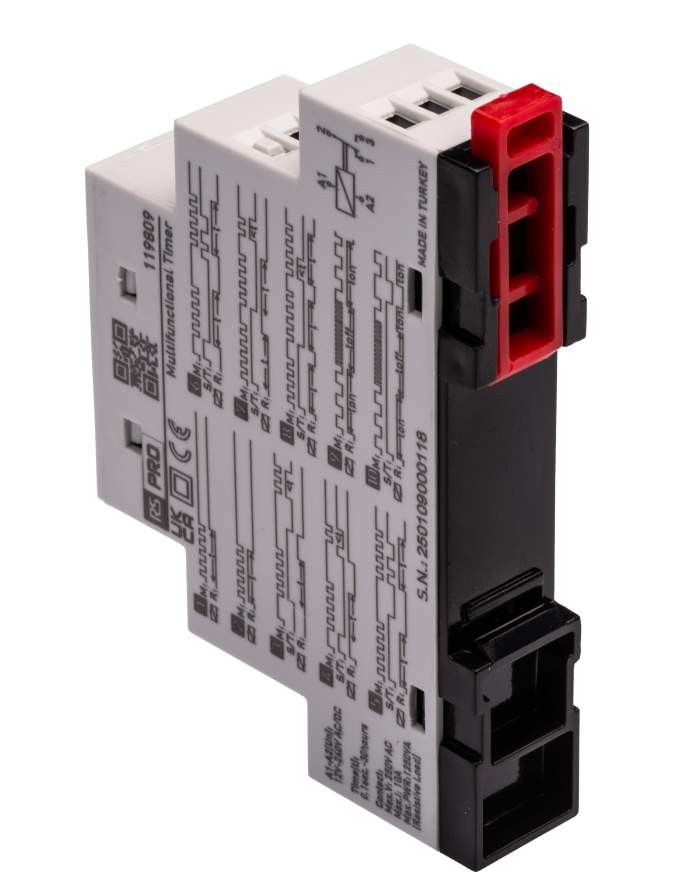 RS PRO | RS PRO DIN Rail Mount Timer Relay, 12 → 240V ac, 3-Contact, 0. ...