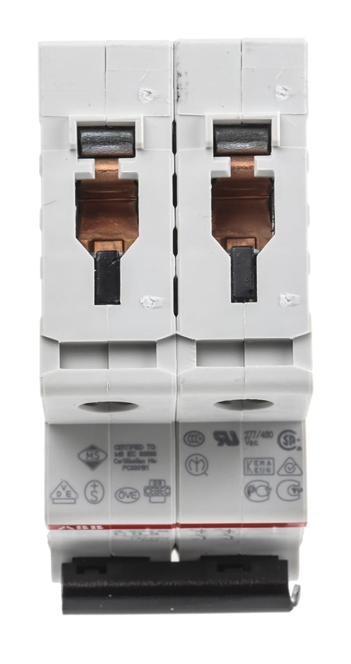 2CDS272001R0984 S202M-C0,5 ABB | ABB System Pro M Compact S200M MCB, 2P, 500mA Curve C, 440V AC ...