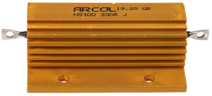 HS100 330R J Arcol | Arcol, 330Ω 100W Wire Wound Chassis Mount Resistor ...