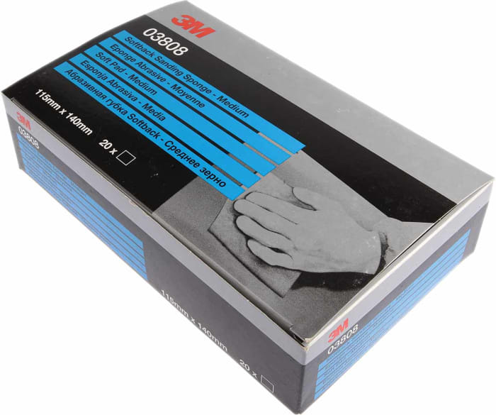 03808 3M | 3M Medium Sanding Block, 140mm x 115mm | 139-880 | RS