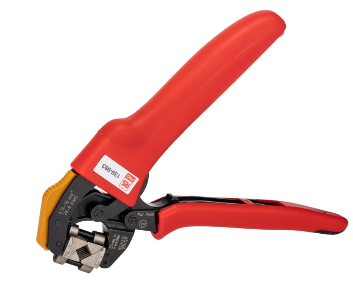 RS PRO | RS PRO Hand Ratcheting Crimp Tool for Wire Ferrules, 0.14 → ...