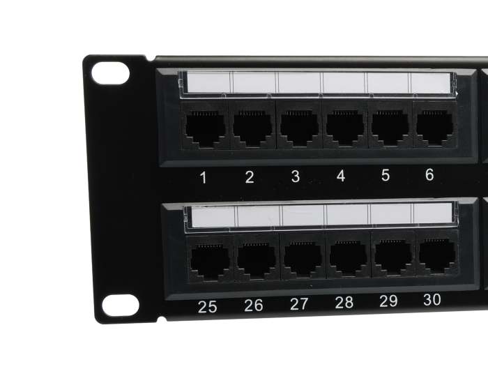 RS PRO | RS PRO Cat5e 48 Port RJ Patch Panel UTP 2U Black | 143-840 | RS