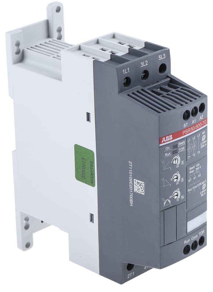 1SFA896109R7000 ABB | ABB Soft Starter, 15 kW, 600 V ac, 3 Phase, IP20 ...