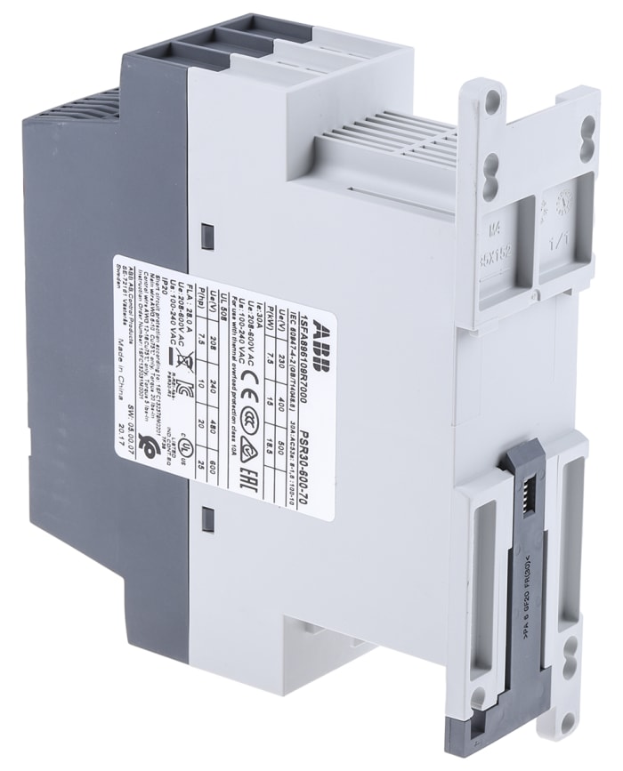 1SFA896109R7000 ABB | Arrancador suave ABB PSR, 30 A, 600 V ac, 15 kW ...