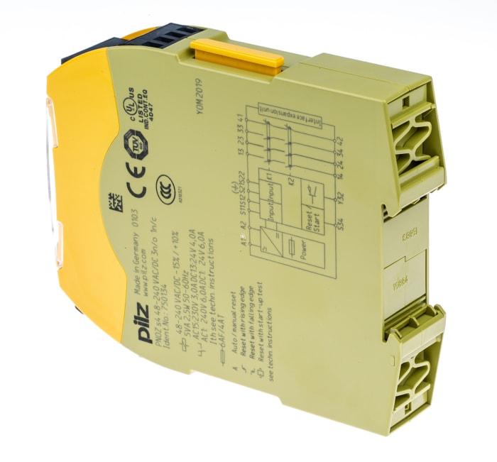 750134 Pilz | Pilz PNOZsigma PNOZ s4 Emergency Stop Safety Relay, 48 → ...