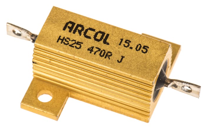 HS25 470R J Arcol | Arcol HS25 Wattlı Direnç 470Ω ±5% (Tel Sargılı ...