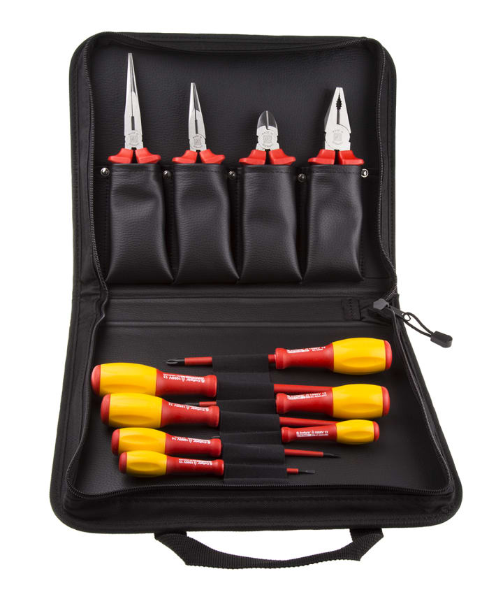 RS PRO | RS PRO 11 Piece Electricians Tool Kit with Pouch, VDE Approved ...