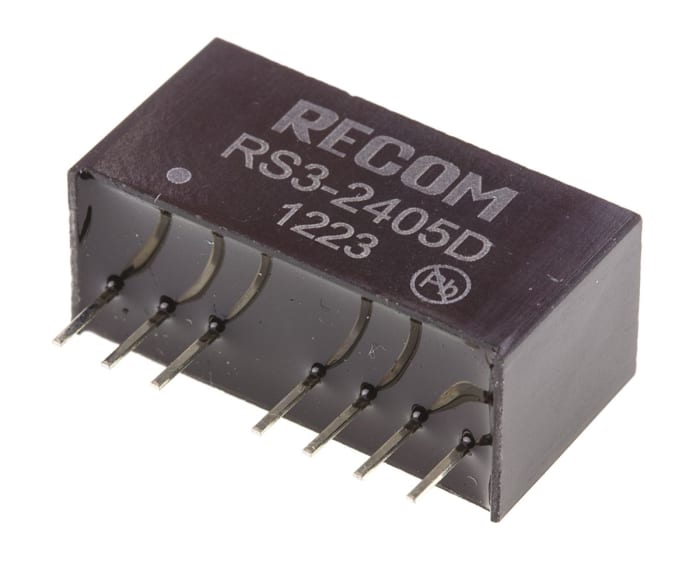 RS3-2405D Recom | Recom RS3 DC-DC Converter, ±5V dc/ ±125mA Output, 18 ...