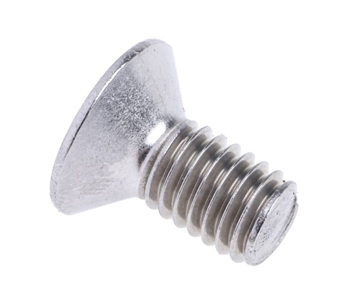 RS PRO | RS PRO Plain Stainless Steel Hex Socket Countersunk Screw, ISO 10642, M6 x 12mm | 171 ...