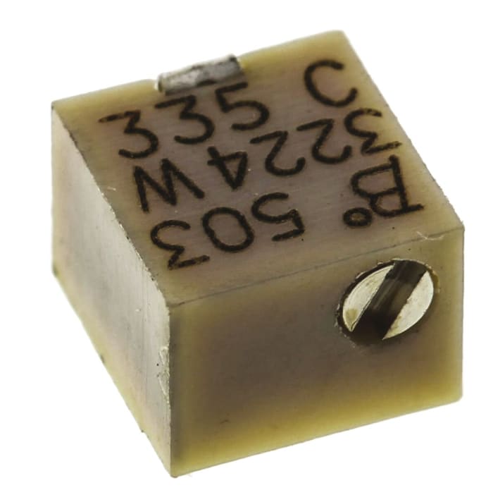 3224W-1-503E Bourns | 50kΩ, SMD Trimmer Potentiometer 0.25W Top Adjust ...