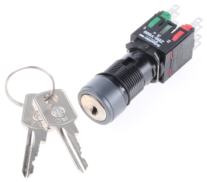 XB6AGC5B Schneider Electric | Schneider Electric IP65 Key Switch, 1 NO ...