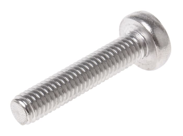 RS PRO | RS PRO Pozi Pan A4 316 Stainless Steel Machine Screws DIN 7985, M6x30.0mm | 190-636 | RS