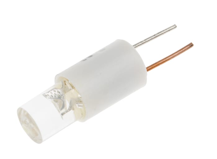RS PRO | RS PRO White LED Indicator Lamp, 24V dc, bi-pin Base, 6.1mm ...