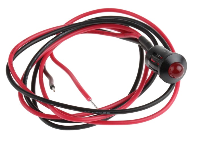 RS PRO | RS PRO Red Panel Mount Indicator, 24V dc, 8mm Mounting Hole ...