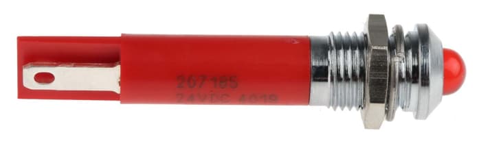 RS PRO | RS PRO Red Panel Mount Indicator, 24V dc, 8mm Mounting Hole ...