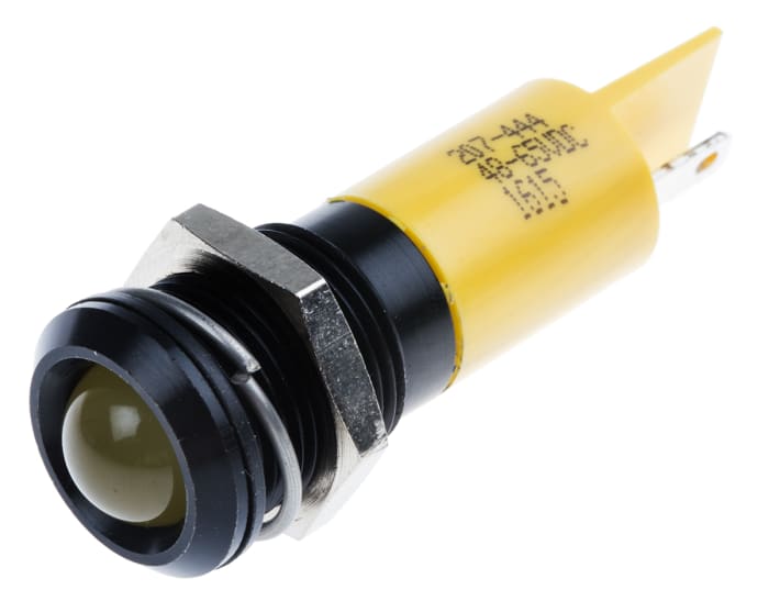 RS PRO | RS PRO Yellow Panel Mount Indicator, 48 → 65V dc, 14mm ...