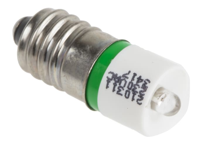 RS PRO | RS PRO Green LED Indicator Lamp, 230V ac, E10 Base, 10mm ...